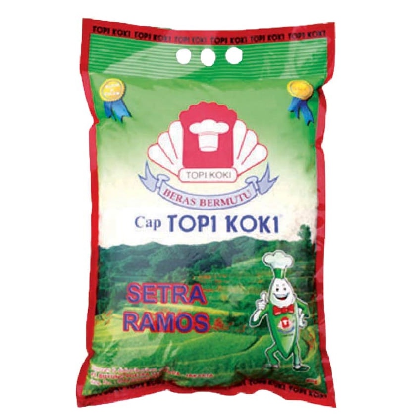 Jual Beras Premium Cap Topi Koki Sentra Ramos 5 kg | Shopee Indonesia