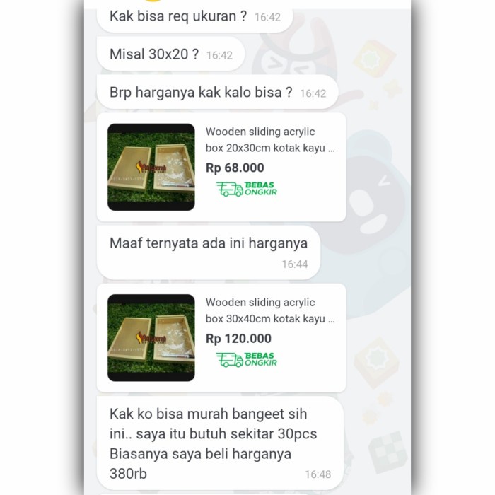 Jual Wooden Sliding Acrylic Box 20X30Cm Kotak Kayu Sliding Akrilik ...