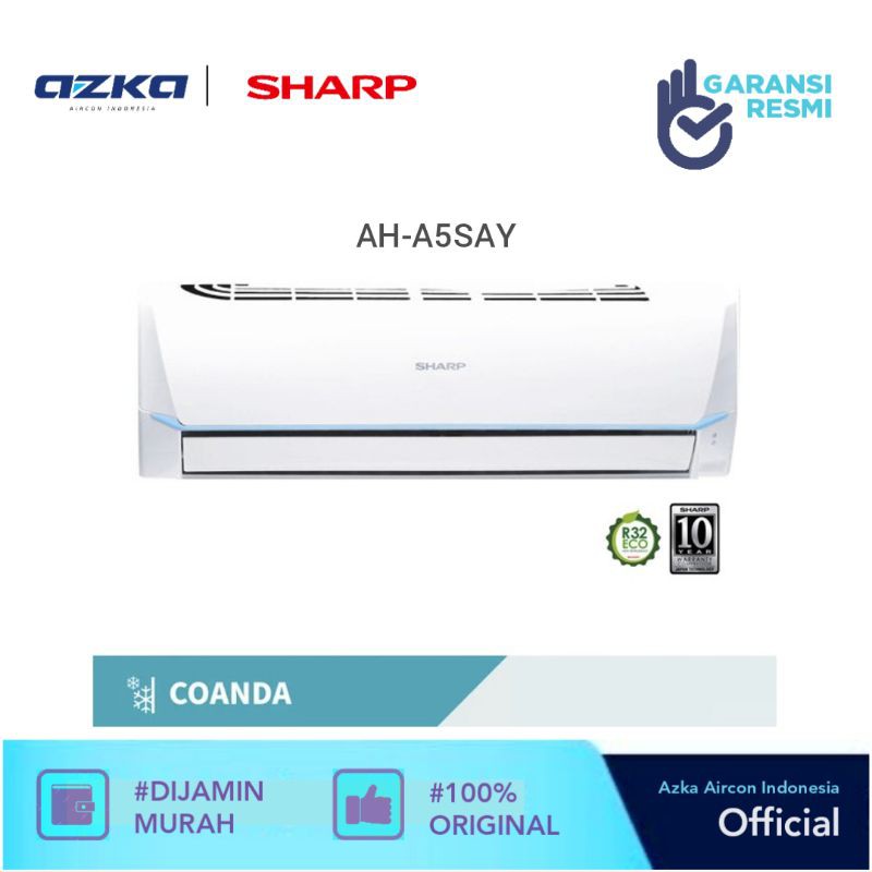 Jual Unit Only AC Sharp Standard AH-A5BEY Indonesia 1/2 PK | Shopee ...