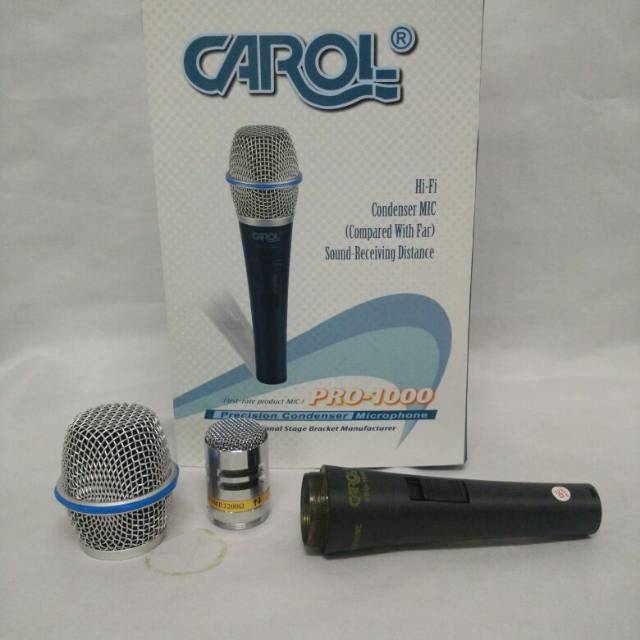 Jual MIC KABEL CONDENSOR CAROL PRO 1000 MICROPHONE CONDENSER | Shopee ...