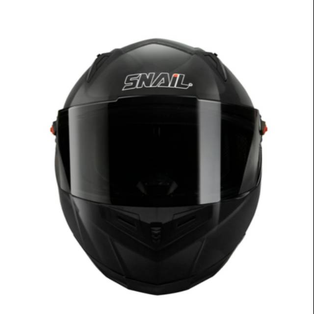 Jual Helm Full Face Snail FFS1 Black Glossy Visor smoke | Shopee Indonesia