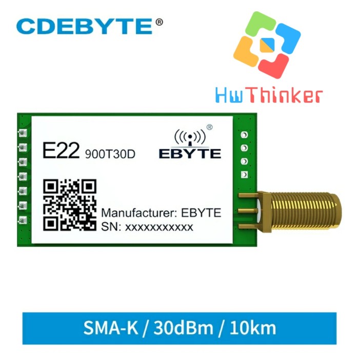 Jual LoRa EByte SX1262 E22-900T30D 30dBm 915Mhz TTL UART | Shopee Indonesia
