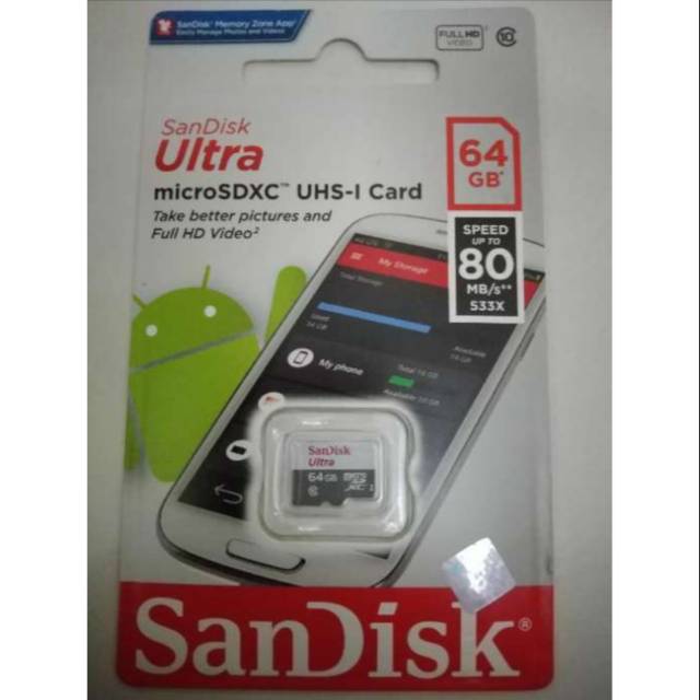 Jual MicroSD Sandisk 80MB/S 64Gb | Shopee Indonesia