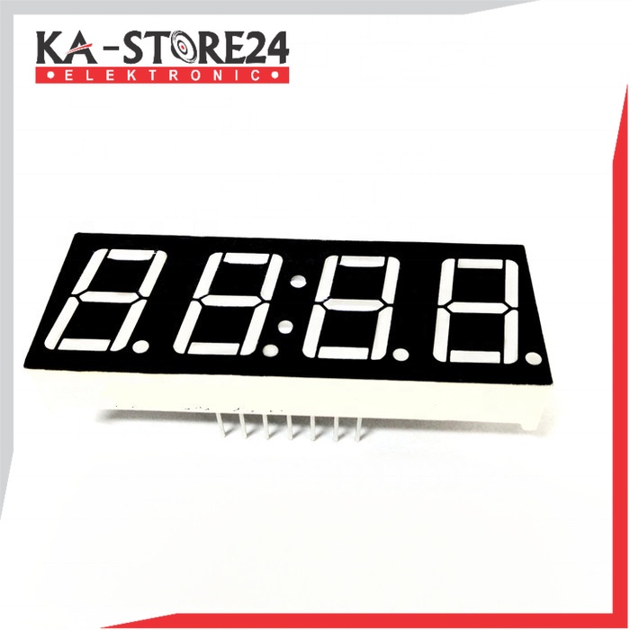 Jual Seven 7 Segment 4 Digit Clock Common Cathode Katoda Merah 0.56 Red ...