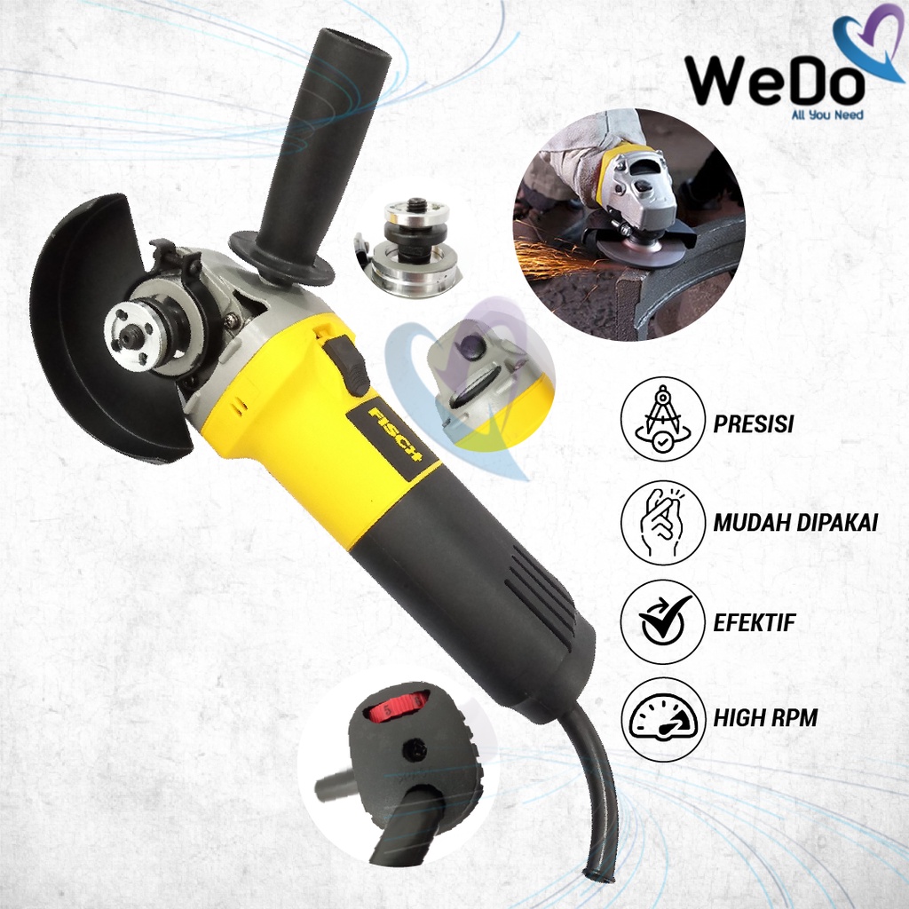 Jual FISCH Mesin Gerinda Tangan 4 inci TG8100 Variable Speed Angle ...