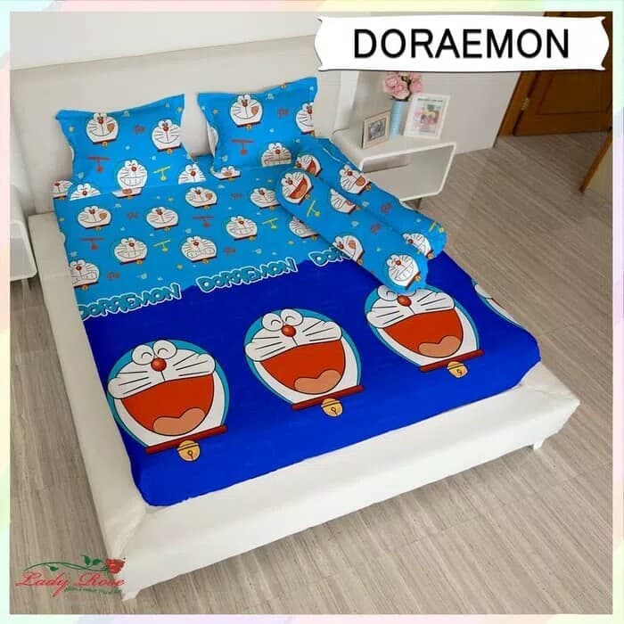 Jual Sprei Lady Rose 180x200 B2 Motif - DORAEMON Seprei King Kasur No 1 ...