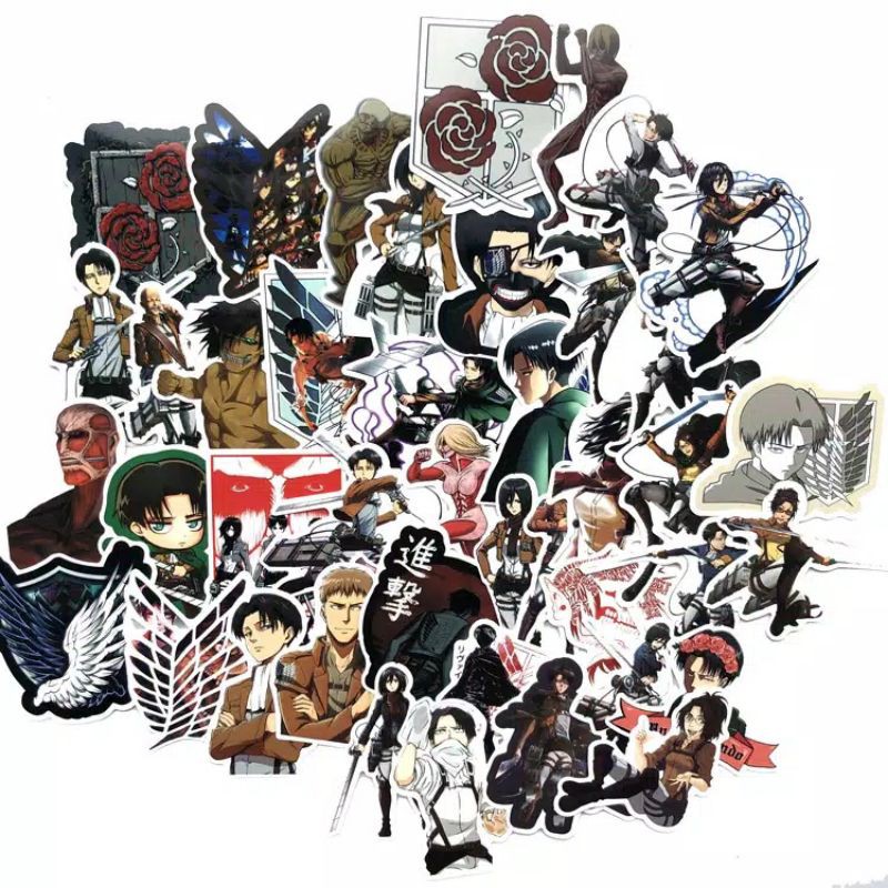 Jual Stiker Anime Attack On Titan AOT 40 Pcs | Shopee Indonesia