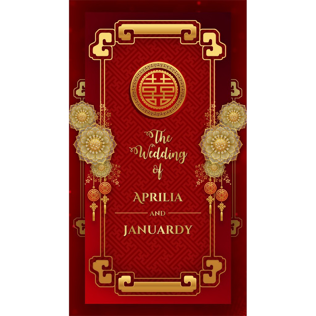 Jual Undangan Digital Gambar Pernikahan Chinese Oriental Asia Cina ...