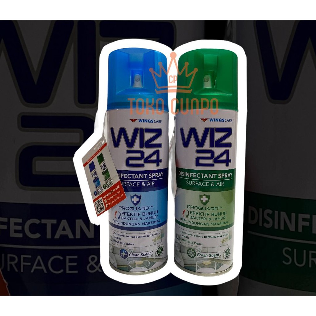 Jual WIZ 24 DISINFECTANT SPRAY SURFACE & AIR 300 ml | Shopee Indonesia