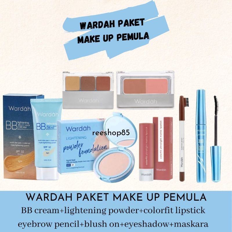 Jual Wardah Paket Make Up Lengkap | Wardah Make Up Set | Seserahan Make ...