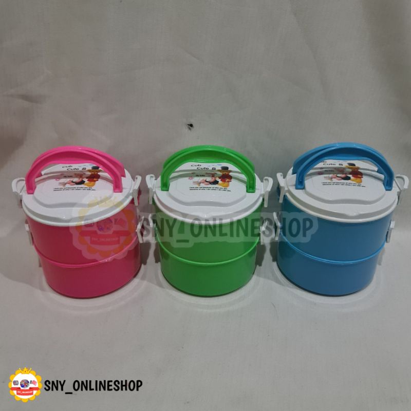 Jual Rantang 2 Susun / Rantang Susun / Rantang Bulat Laura Plastik ...