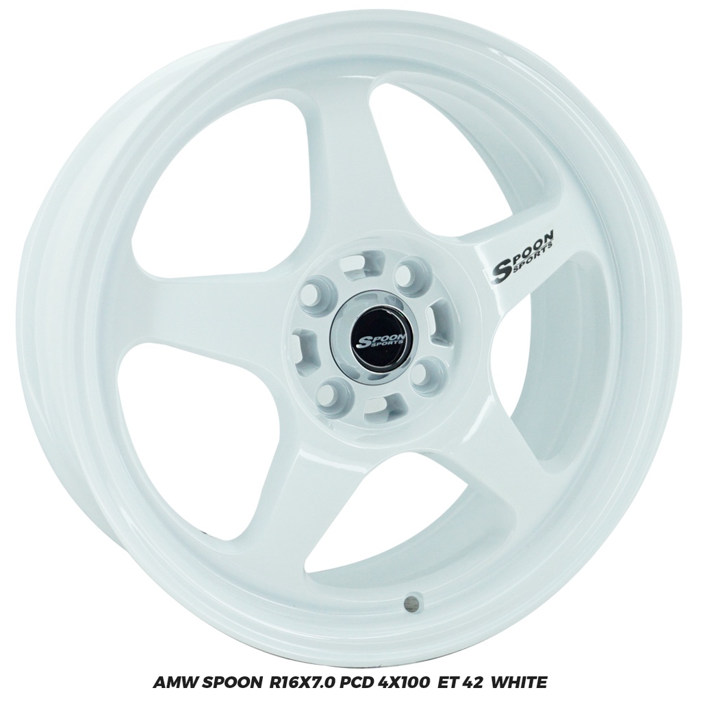 Jual Velg Mobil AMW Spoon Ring 16x7.0 Pcd4x100 ET. 42 White | Shopee ...