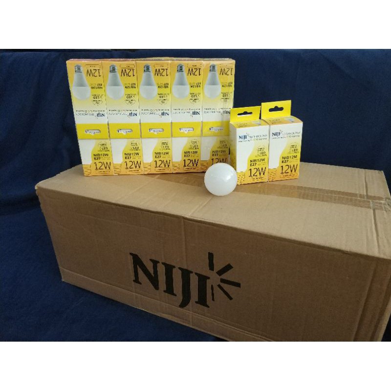 Jual Bohlam lampu LED bola lampu LED merk NIJI 12W warna kuning ...