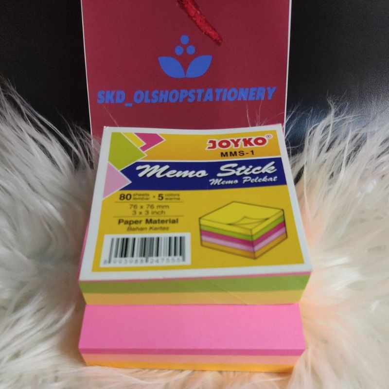 Jual Memo stik tempel joyko mms-1 kertas stiky notes note warna ...