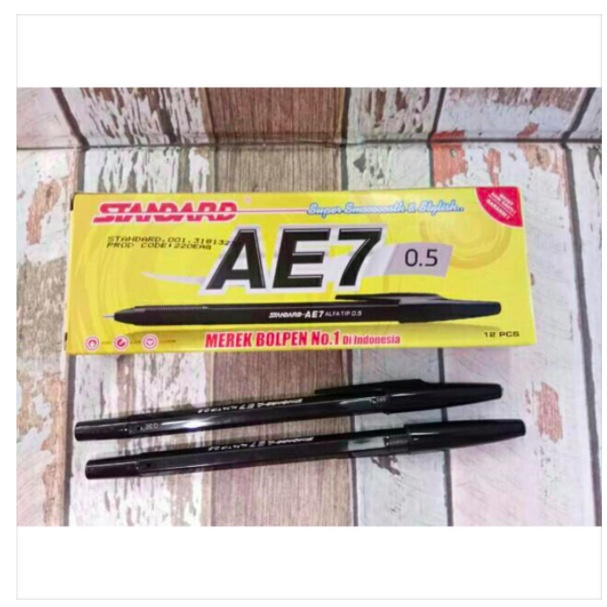 Jual ENISOO STORE - Pulpen Standard AE7 (PER PCS) / pena hitam | Shopee Indonesia