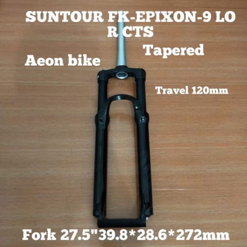 Jual Fork Suntour epixon 27.5 travel 120mm bisa 140mm QR tapered fork ...