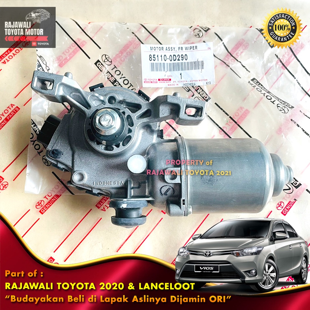 Jual Motor Wiper Link Vios Gen3 & Yaris 2013-2018 Dinamo Pengerak Depan Original Genuine Toyota ...