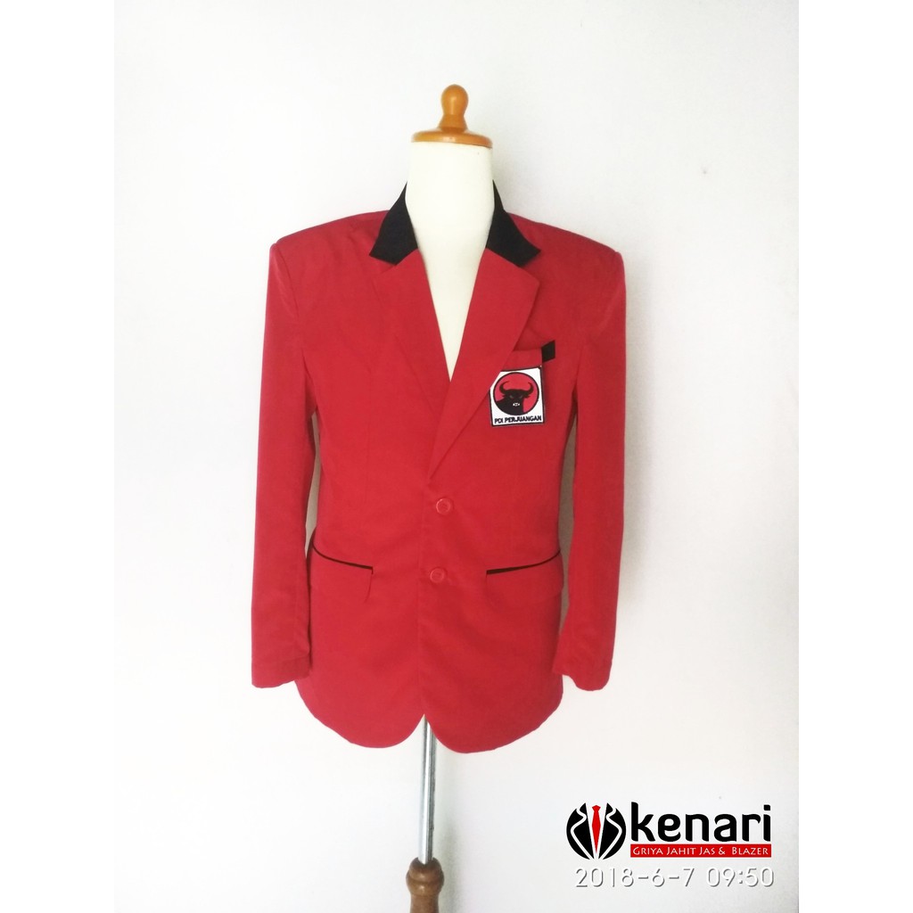 Jual Jas Pria Dewasa Resmi PDIP Size S-XL Jas Partai PDIP Jas Merah ...
