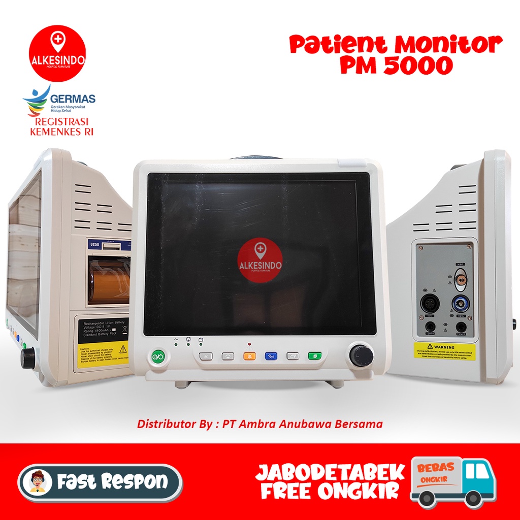 Jual Patient Monitor PM 5000 Enclosure Sp02 Pulse Rate ECG NIBP ...