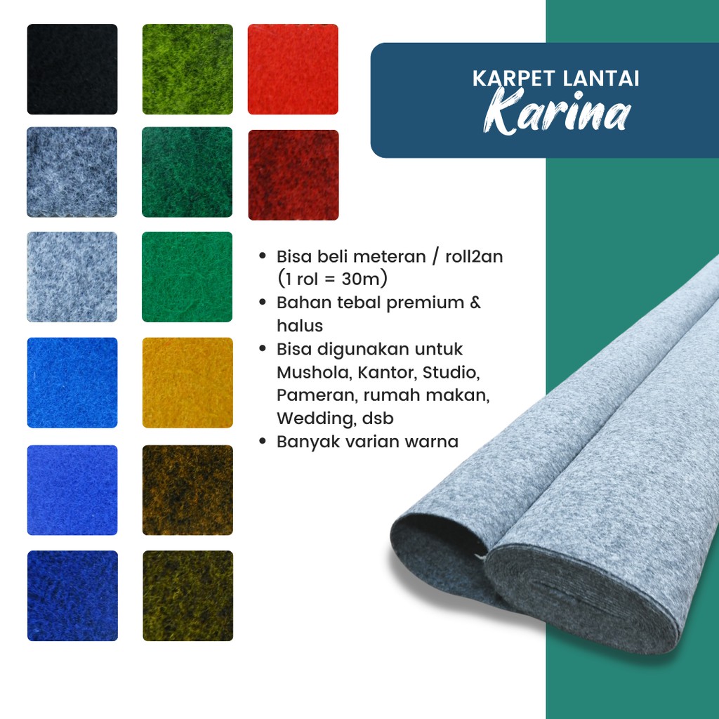 Jual Alas Lantai Karpet Rumah Masjid Mushola Studio Merk Karina Per 1/2 ...