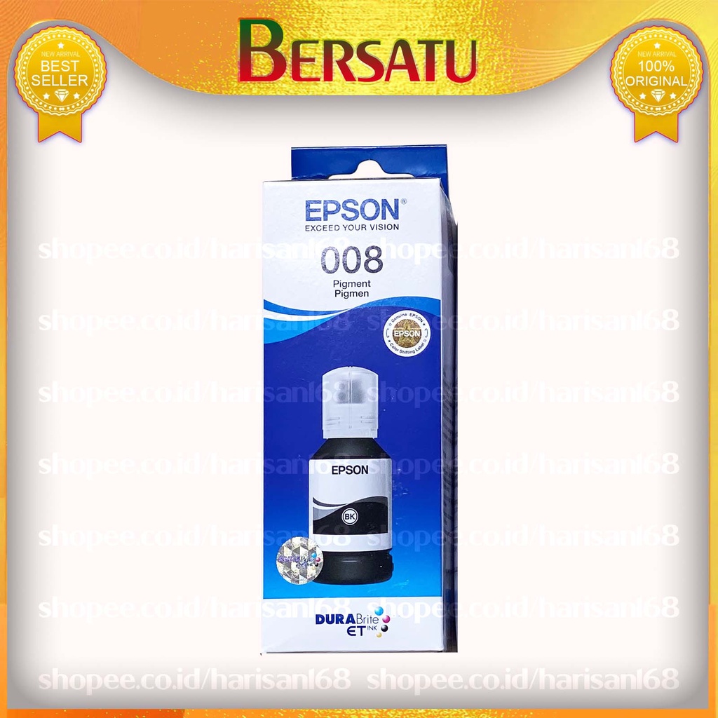 Jual Epson 008 Original Tinta Pigment Black Cyan Magenta Yellow Printer ...