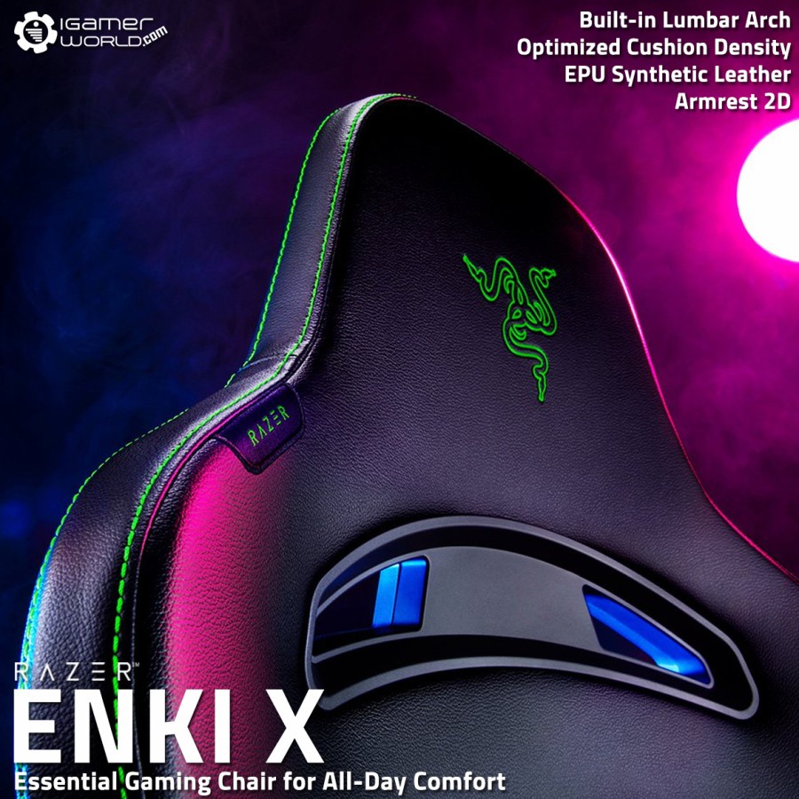 Jual Razer ENKI X Gaming Chair for All Day Comfort / Built-in Lumbar ...