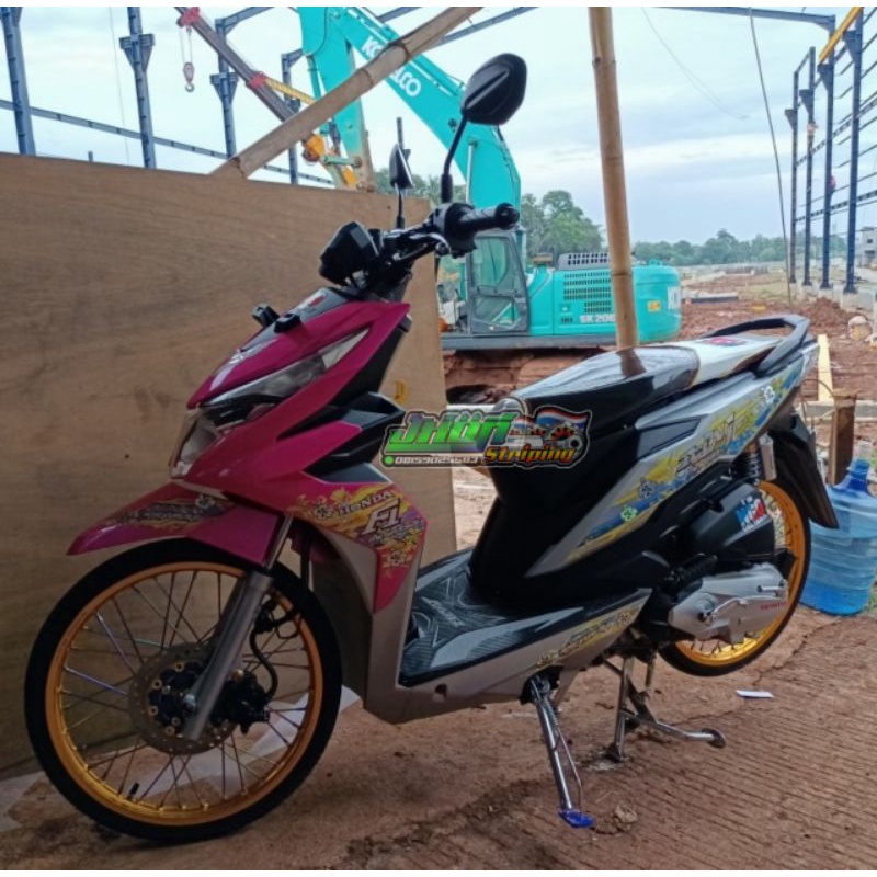 Jual STRIPING STICKER LIST BEAT NEW / BEAT STREET TRANSPARAN HOLOGRAM ...