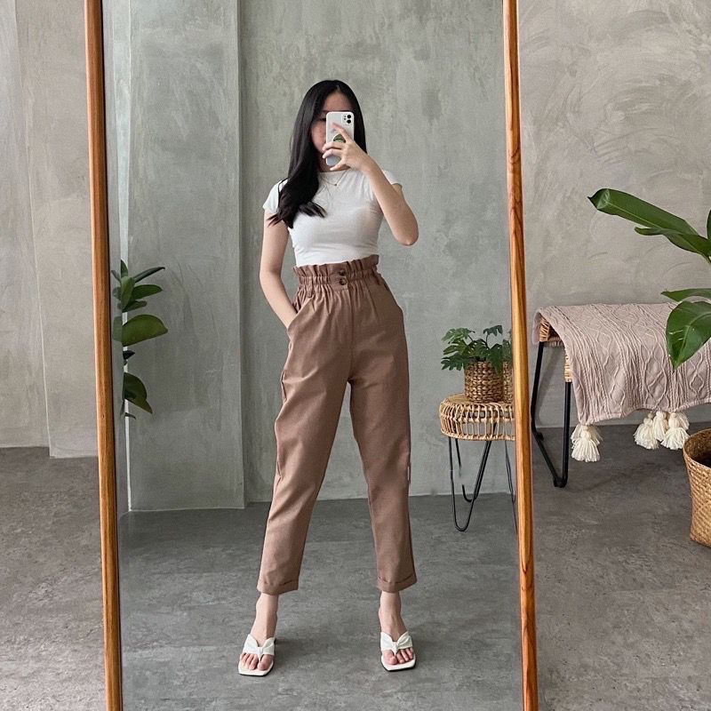 Jual CELANA HIGHWAIST JEANS KANCING 2 / LONELA PANTS - YUTA PANTS ...