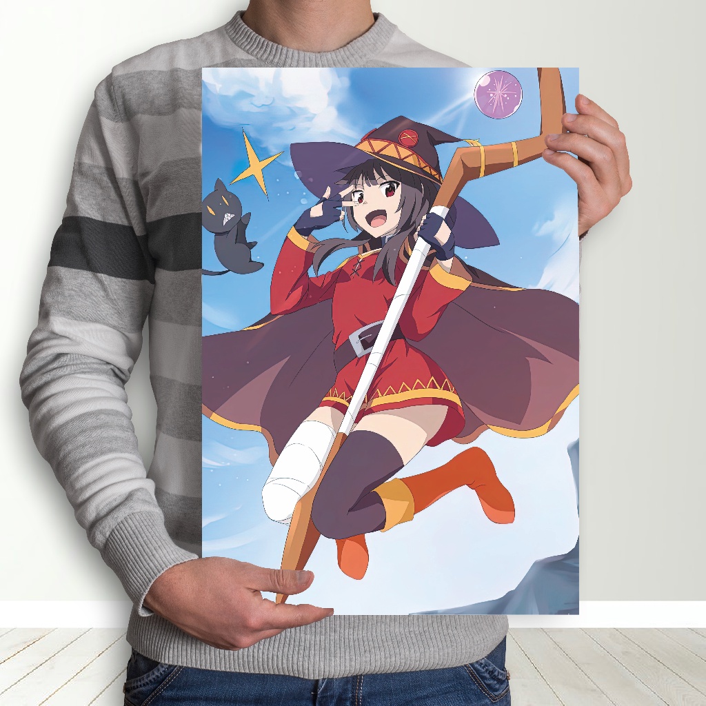 Jual Poster Anime Konosuba Satou Kazuma Megumin Aqua Darkness - Size A3 ...