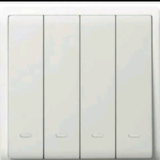 Jual Saklar 4 Tombol Fluorescence Clipsal Schneider Pieno White | Shopee Indonesia