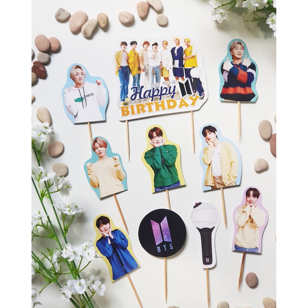 Jual Topper Kue BTS Set C (10pcs) | Shopee Indonesia
