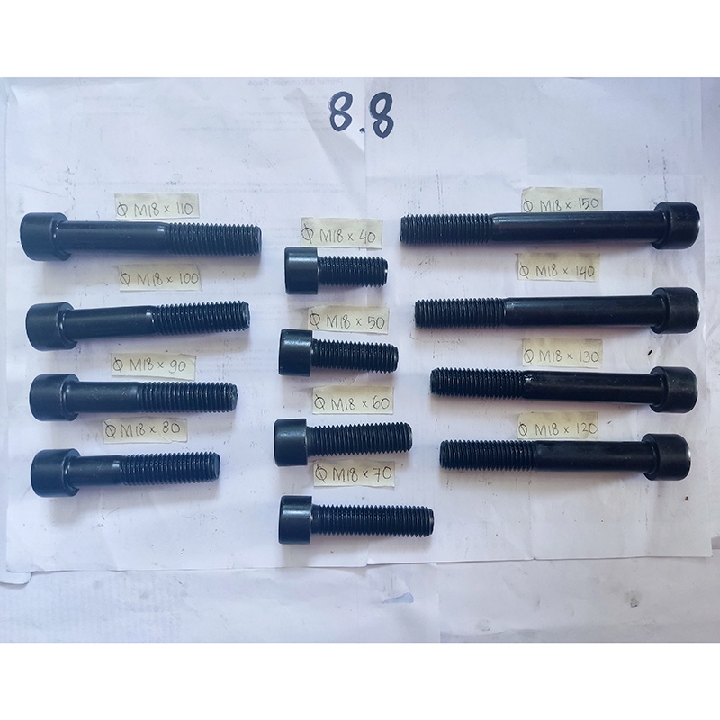 Jual BAUT L BAJA HITAM 8.8/Mur Baja M18/Ring Pir M18/Ring Plat M18/Baut Baja M18 M18x40 M18x50 ...