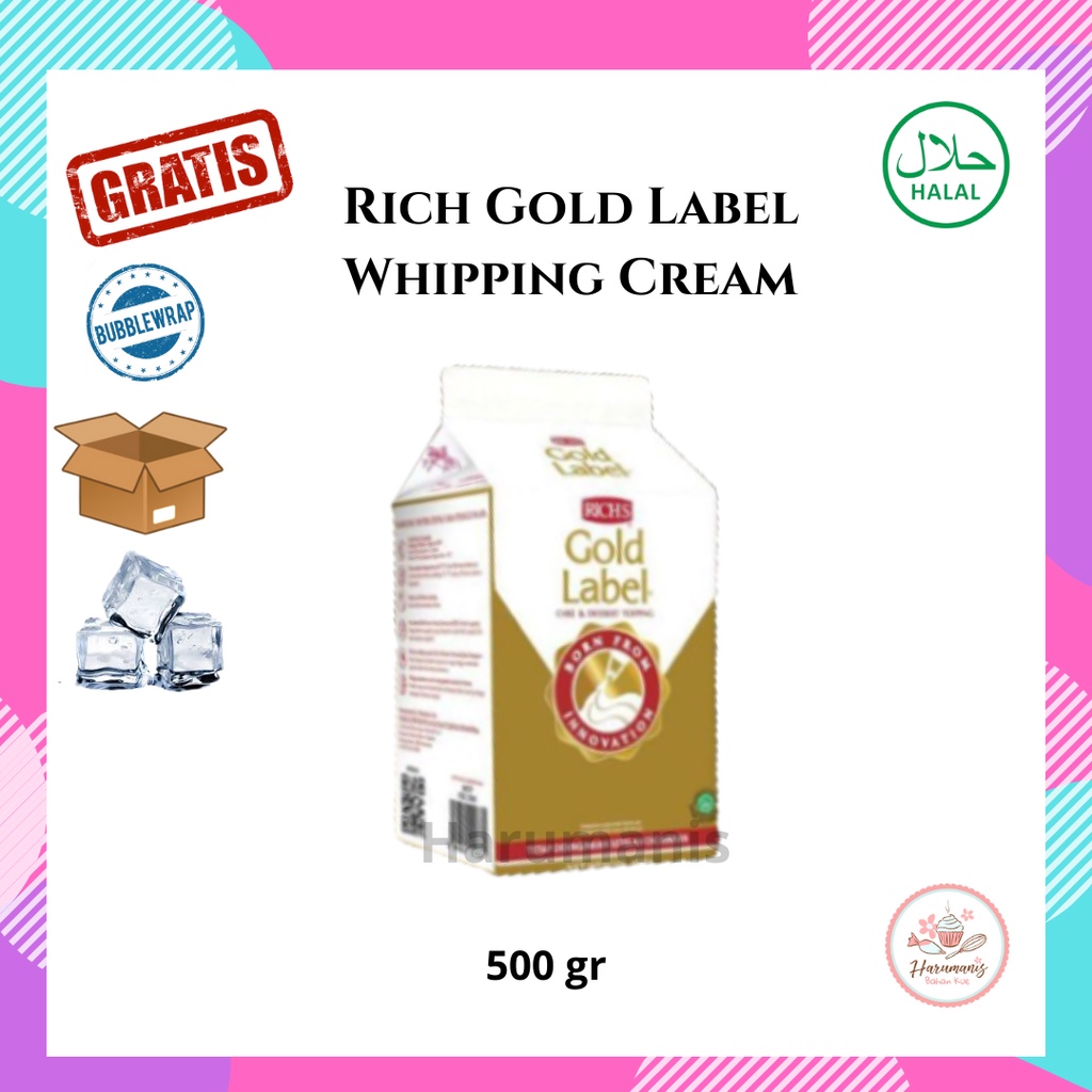 Jual Rich's Rich Gold Label Whipping Cream 500gr | Shopee Indonesia