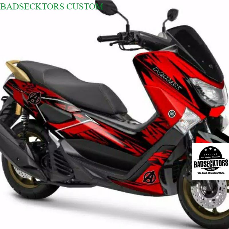 Jual Decal sticker Nmax 155 merah avengers full body keren | Shopee ...