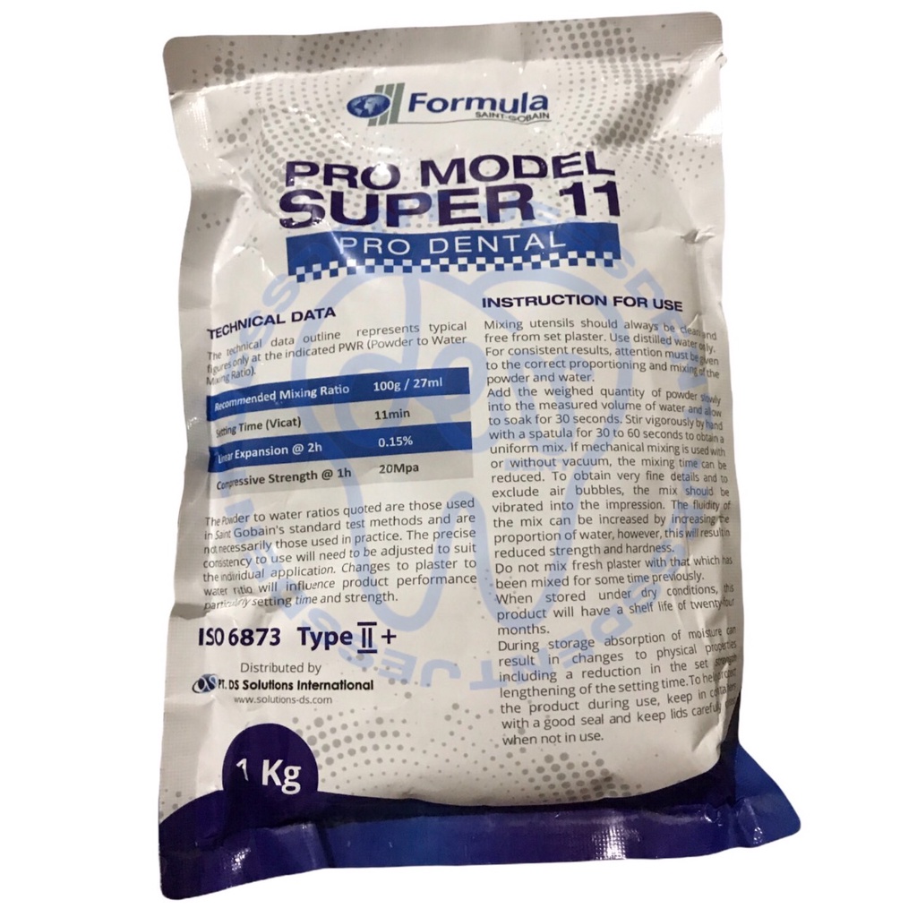 Jual dental gips stone / gipsum biru tipe II / gypsum model study ...
