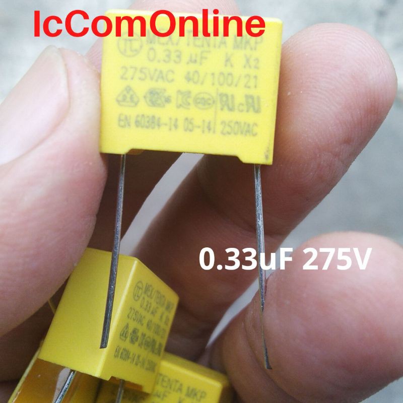 Jual Capacitor MKP X2 330nF 0,33uF 334 275V pitch 15mm | Shopee Indonesia