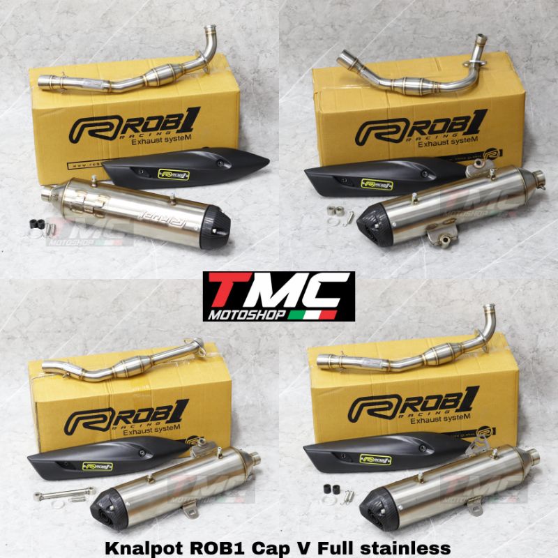 Jual Knalpot ROB1 Cap V Nmax Aerox 155 Lexi Xmax Fazzio Filano ADV150 ...