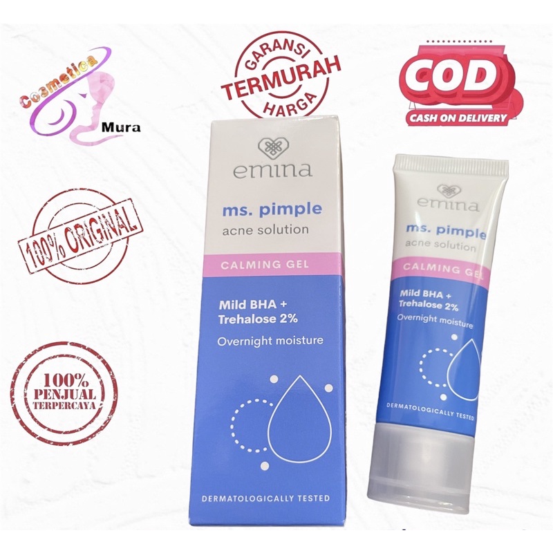Jual [[ EMINA MS PIMPLE CALMING GEL ]] NEW! Ms Pimple Acne Solution ...