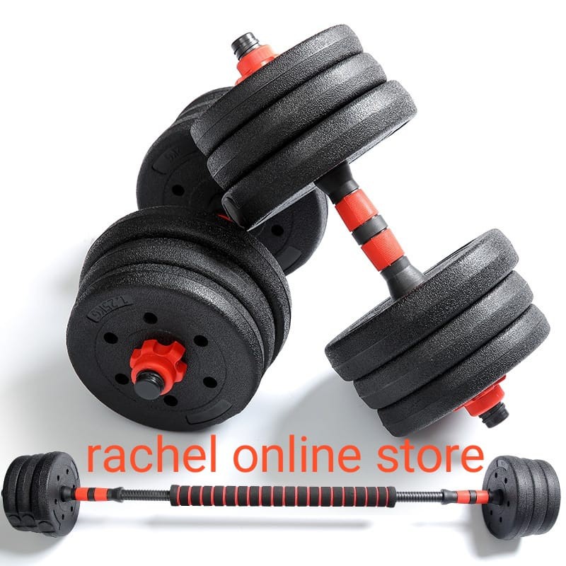 Jual DUMBBELL SET 20KG PVC BARBEL SET DUMBEL DUMBELL BARBEL 2 IN 1 PERALATAN FITNESS GYM ANGKAT ...