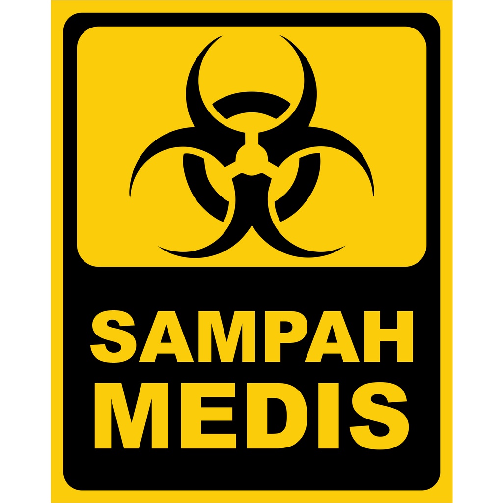 Jual Stiker tempat sampah organik / non organik / sampah medis / sampah ...