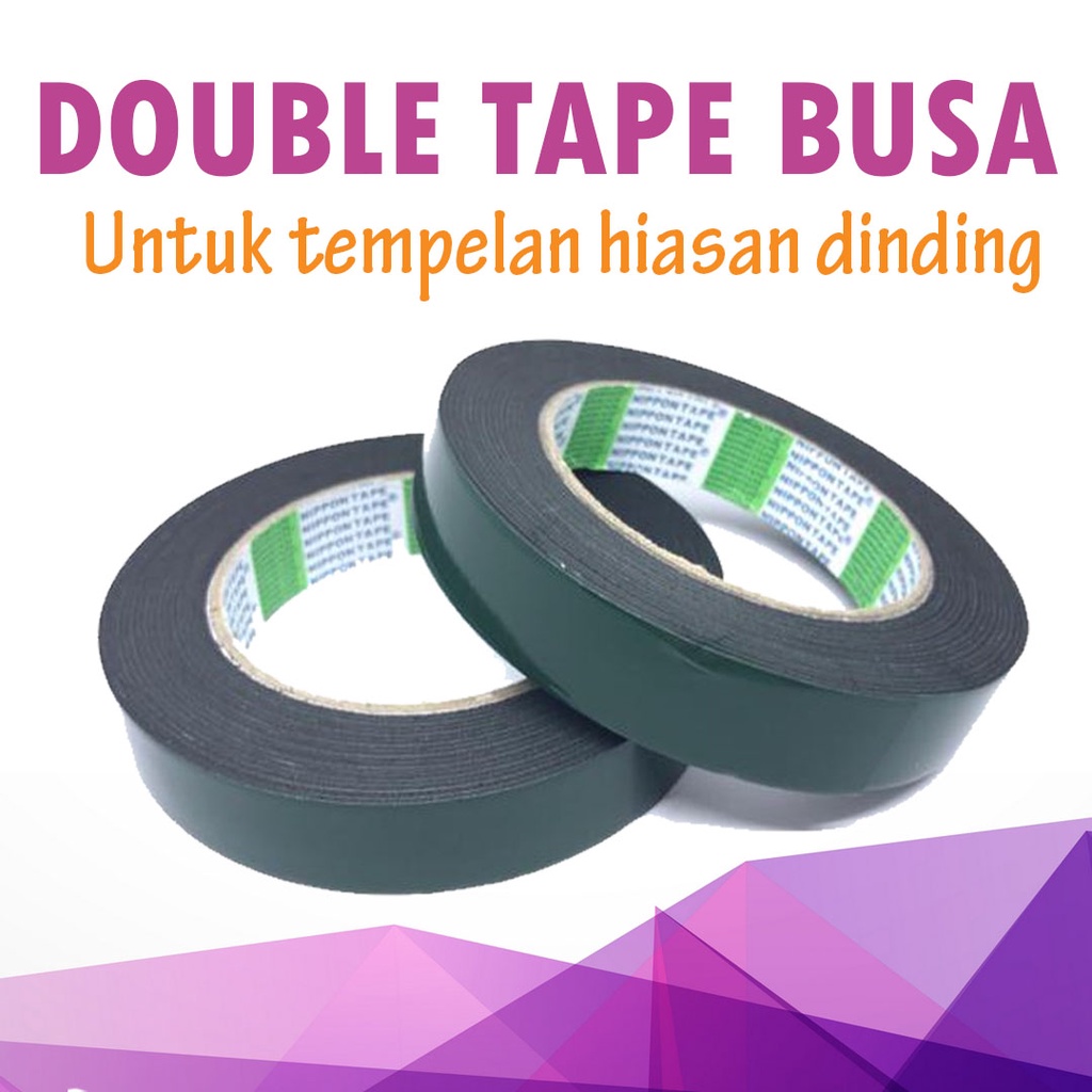 Jual DOUBLE TAPE FOAM BUSA HITAM UNTUK HIASAN DINDING | Shopee Indonesia