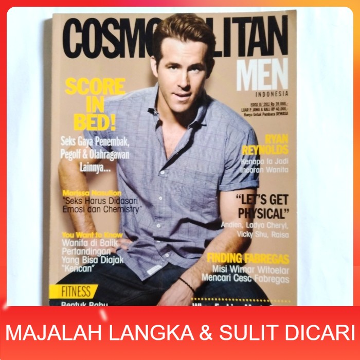 Jual Majalah COSMOPOLITAN MEN No.2 Th.2011 Cover RYAN REYNOLDS Langka ...