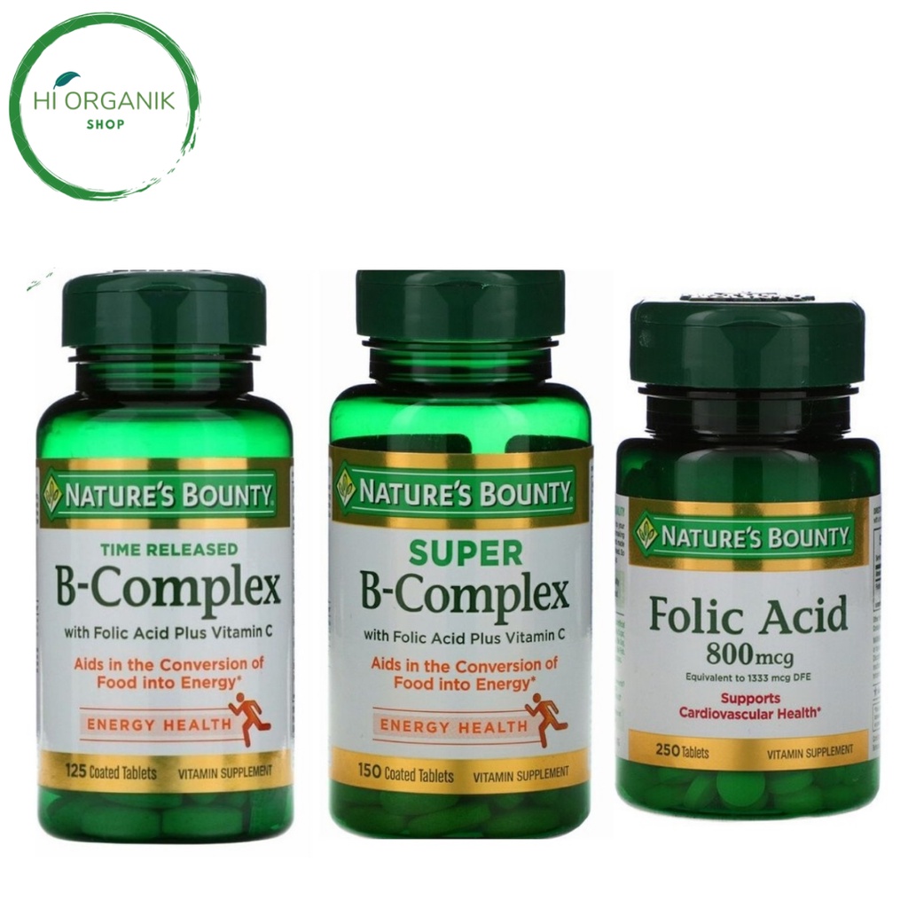 Jual Nature's Bounty B-Complex Time Released 125 Coated Tablets ...