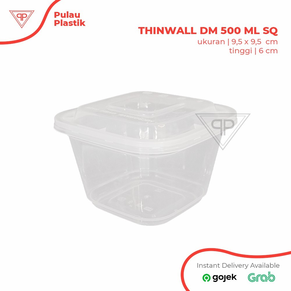 Jual Thinwall Kotak 500ml / Box Makanan / Kotak makanan / Food ...