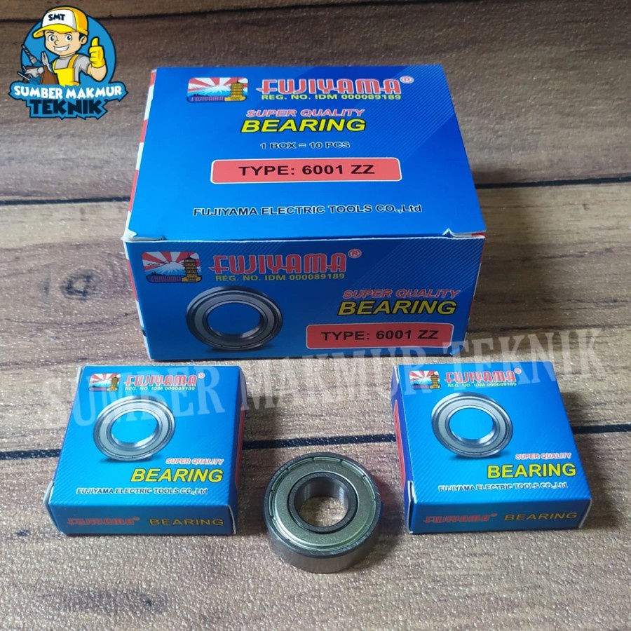Jual Bearing Laher Laker Fujiyama 6001 ZZ 6001ZZ Bantalan Roda Tutup ...