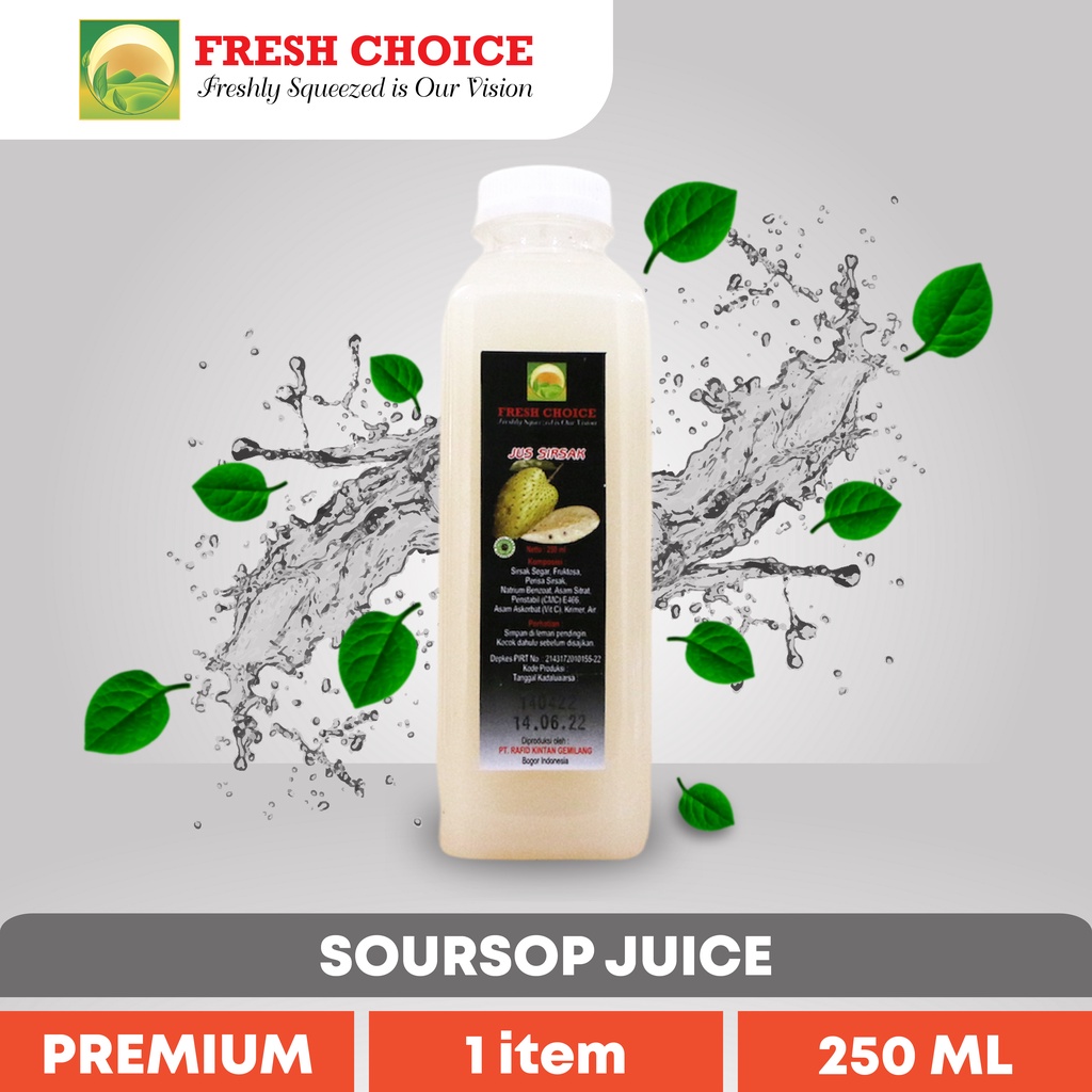 Jual Fresh Choice Jus Buah Jus Sirsak Soursop Juice 250 ML | Shopee ...