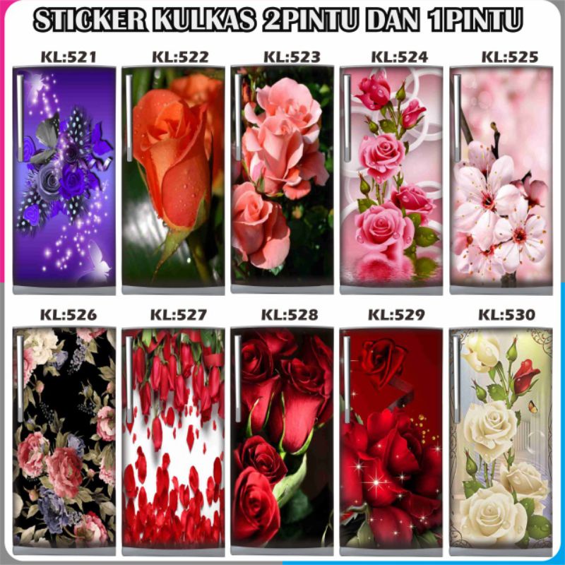 Jual Sticker kulkas 1 pintu sticker kulkas 2 pintu sticker kulkas fullbody depan belakang ...
