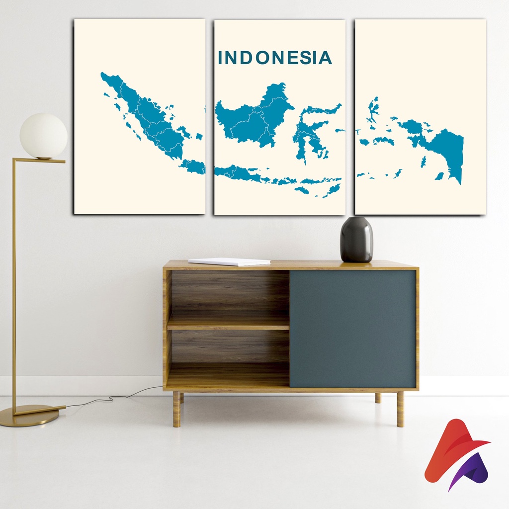 Jual HIASAN DINDING SET PETA INDONESIA (DAPAT 3) WALLDECOR PAJANGAN ...