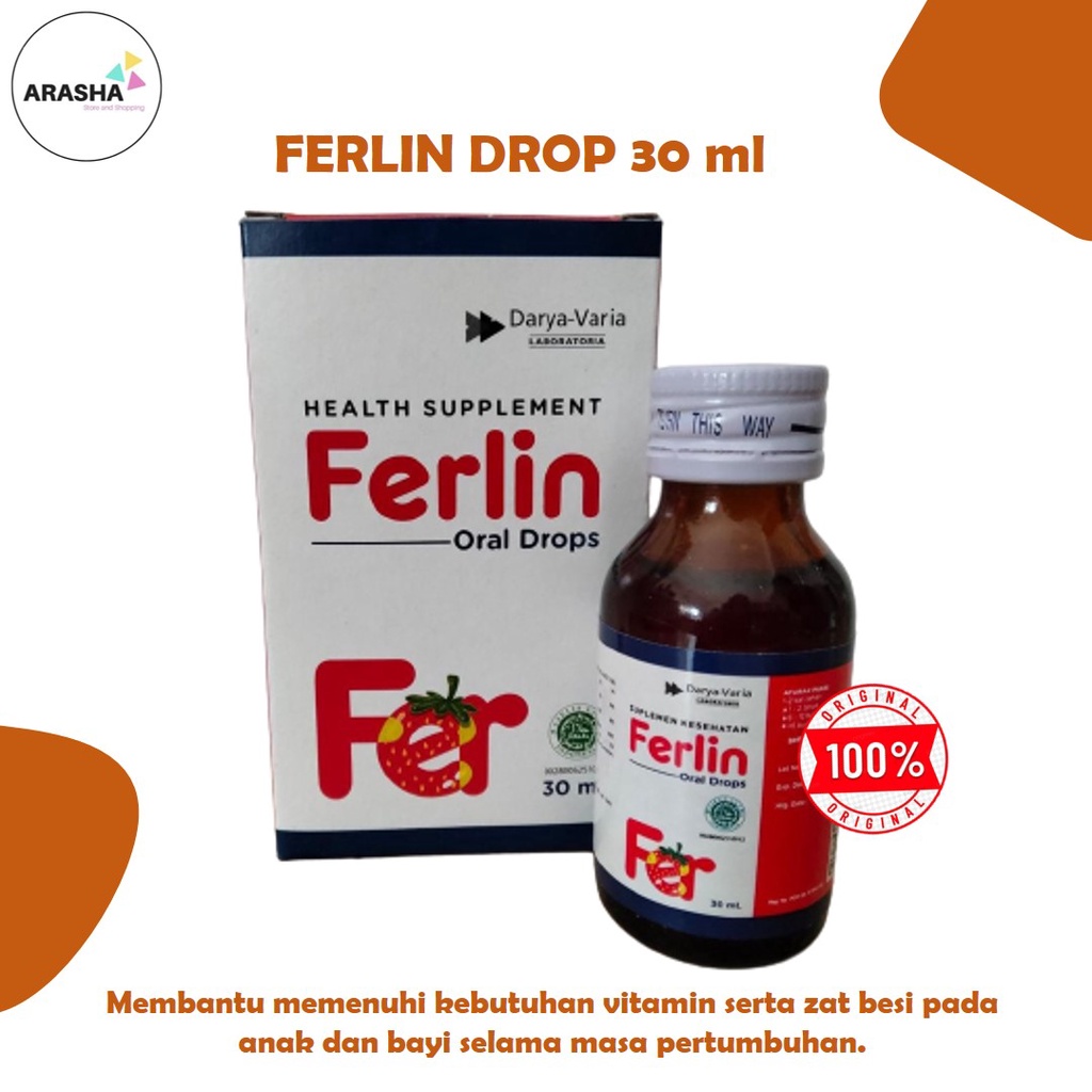 Jual FERLIN DROP 30 ML Suplemen Vitamin Zat Besi Untuk Masa Pertumbuhan ...