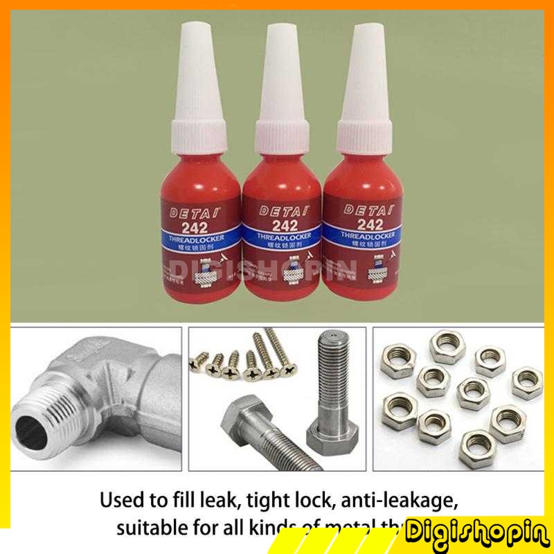 Jual Lem Logam Mur Baut Sekrup Dll Cairan Liquid Threadlocker Blue ...